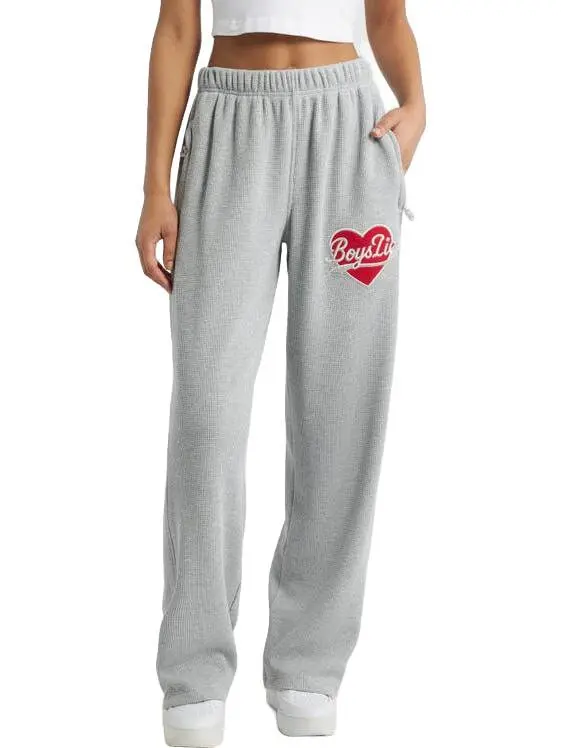 BOYS LIE Alex Signature Thermal Sweatpants - Grey