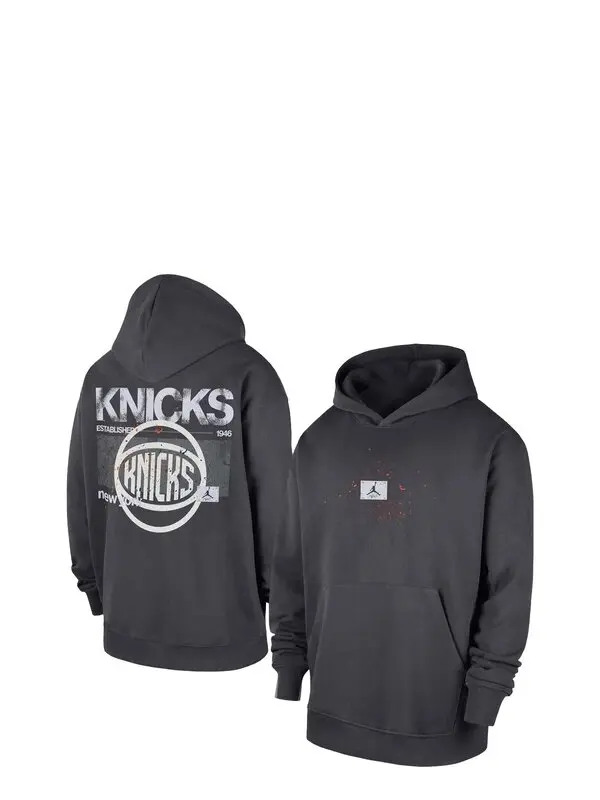 JORDAN BRAND New York Knicks Statement Jumpman Hoodie - Anthracite