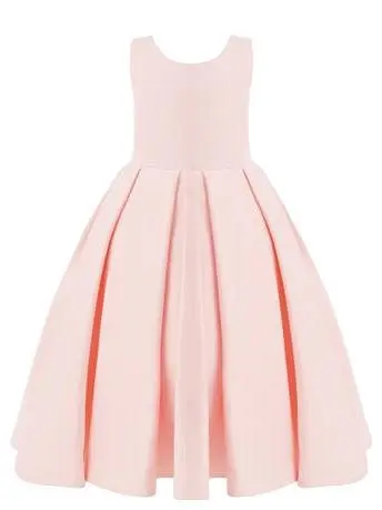 TULLEEN Satin Bow-back A-line Dress - Pink