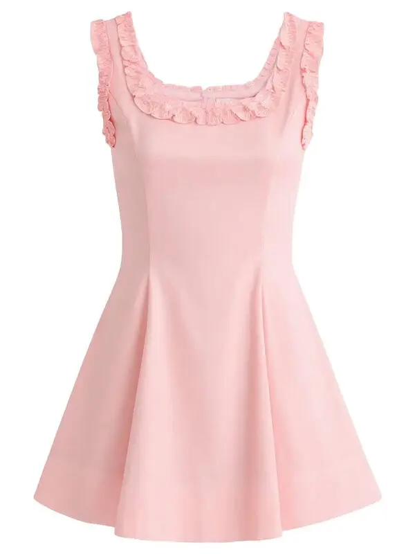 TULLEEN Ruffle Strap Dress - Pink