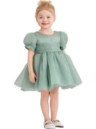 TULLEEN Party Dress With Bow - Green
