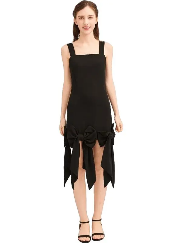 TULLEEN Bow-tail Dress - Black