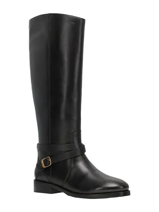 Frye Melissa Belted Knee High Boots - Black