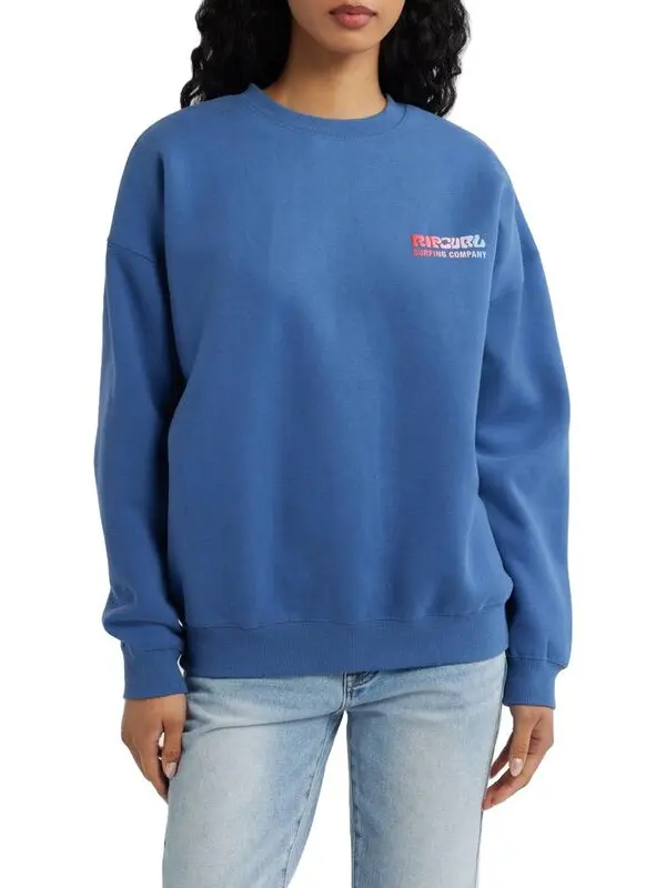 Rip Curl Cotton-blend Logo Sweatshirt - Navy