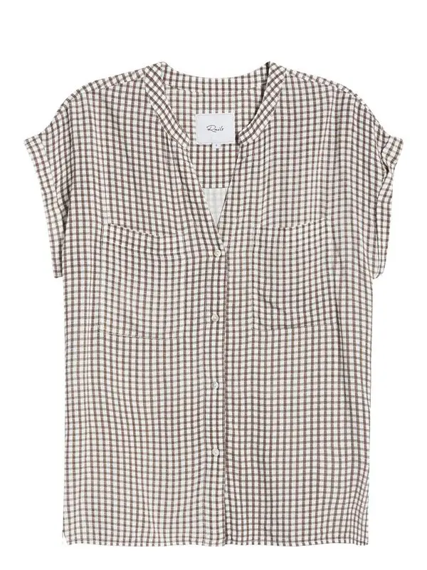 Rails Gingham Button-up Shirt With Patch Pockets - Espresso Gingham