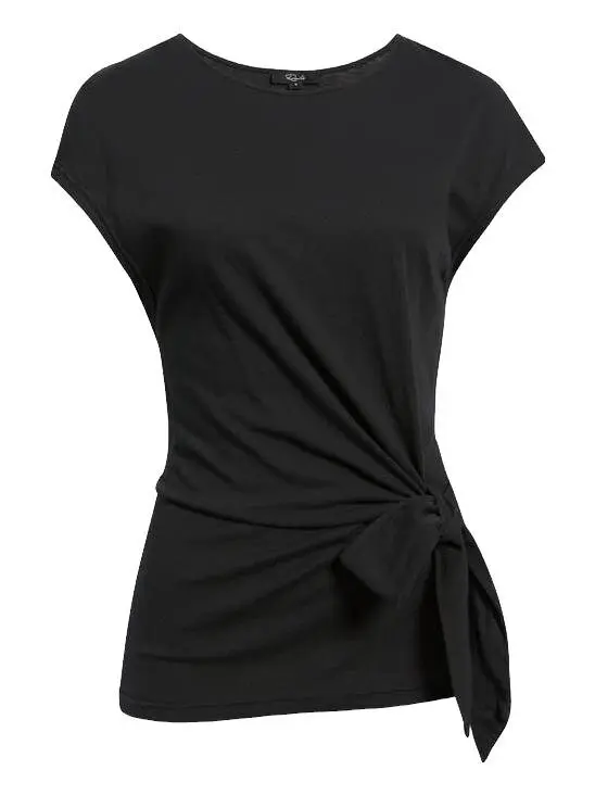 Rails Gabbie Side Tie Cotton Top - Black