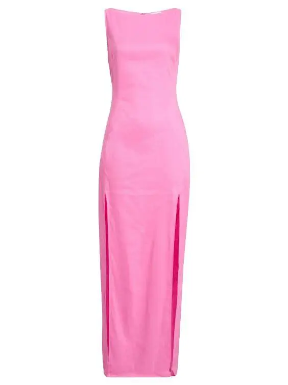 Staud Costa Linen-blend Maxi Dress - Orchid