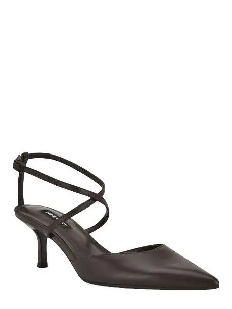 Nine West Idorna Ankle Strap Pumps - Dark Brown