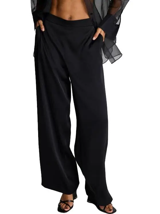 KENNETH COLE Wide-leg Trousers - Black