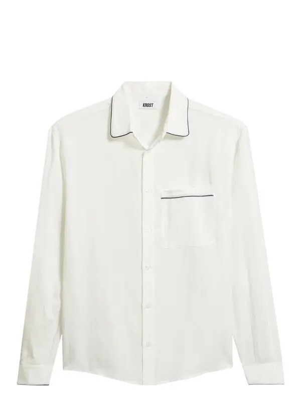 KROST Jordan Regular Fit Piping Button-up Shirt - White