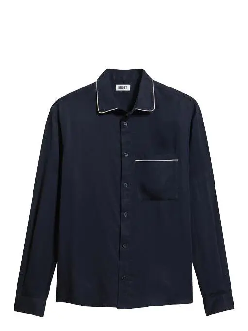 KROST Jordan Regular Fit Piping Button-up Shirt - Dark Navy