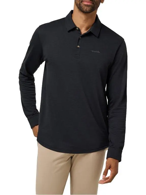 Travis Mathew The Zinna 2.0 Long Sleeve Polo - Black