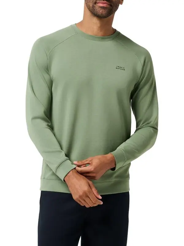 Travis Mathew Fibercloud Crewneck Sweatshirt - Balsam Green