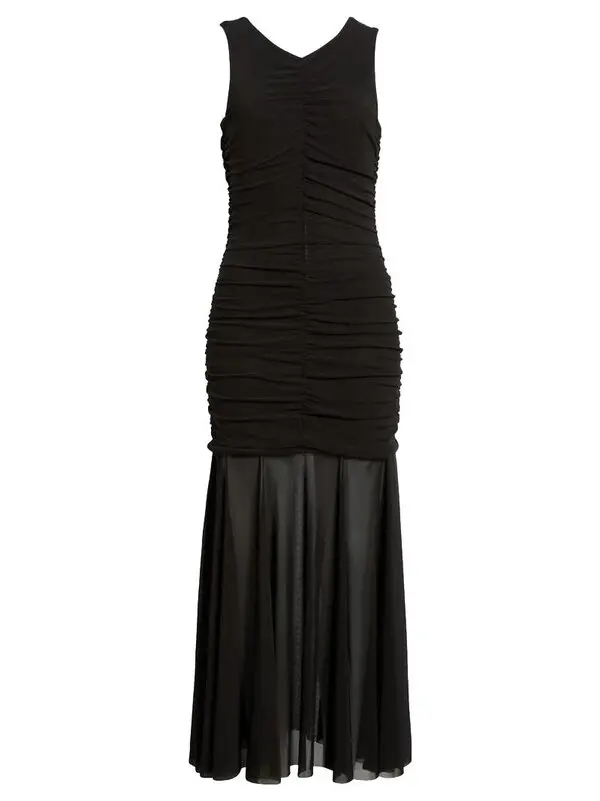 Steve Madden Denisa Ruched Maxi Dress - Black