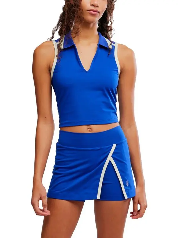 Free People Forehand Polo - Electric Shock