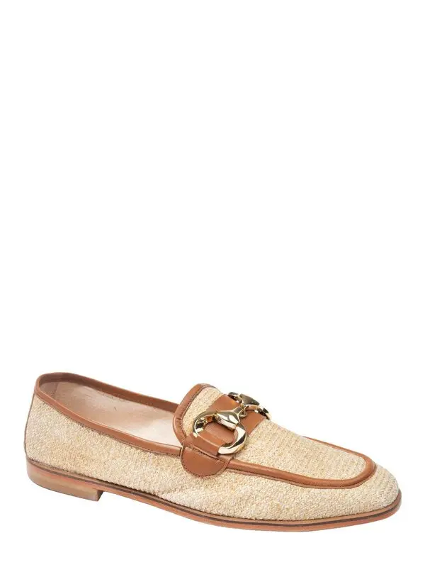 PATRICIA GREEN Harlow Bit Loafer - Natural Raffia