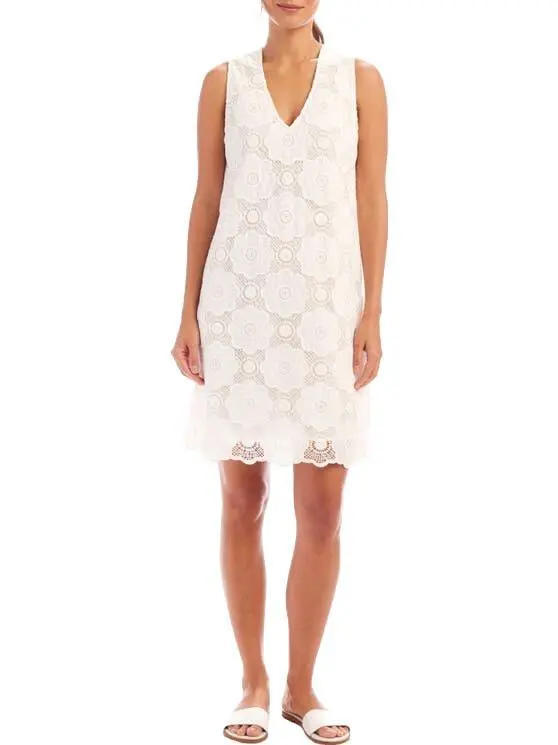 Karen Kane Lace Tank Dress - Off White