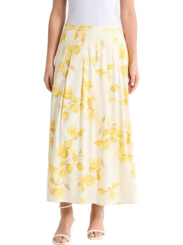 Vince Camuto Floral Maxi Skirt - New Ivory