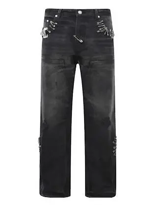 BIRTH OF ROYAL CHILD Vintage Pin Carpenter Pants - Black