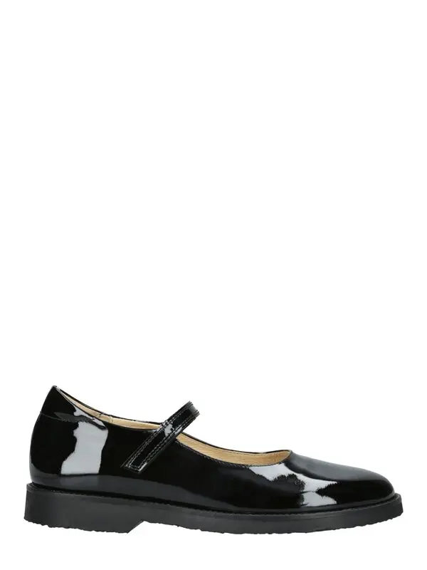 PAPOUELLI Leather Mary Janes - Black