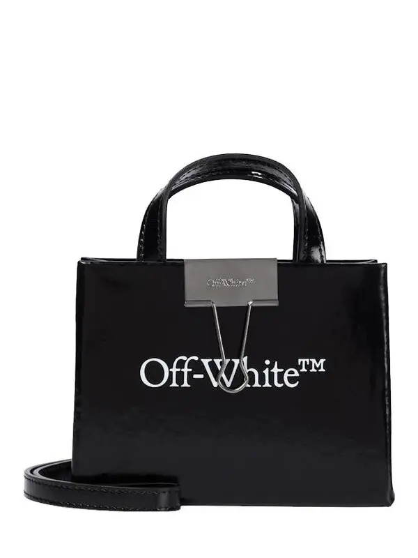 Off-White Leather Tote - Black
