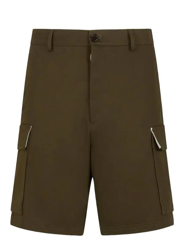 Marni Organic Gabardine Shorts - Deep Sage