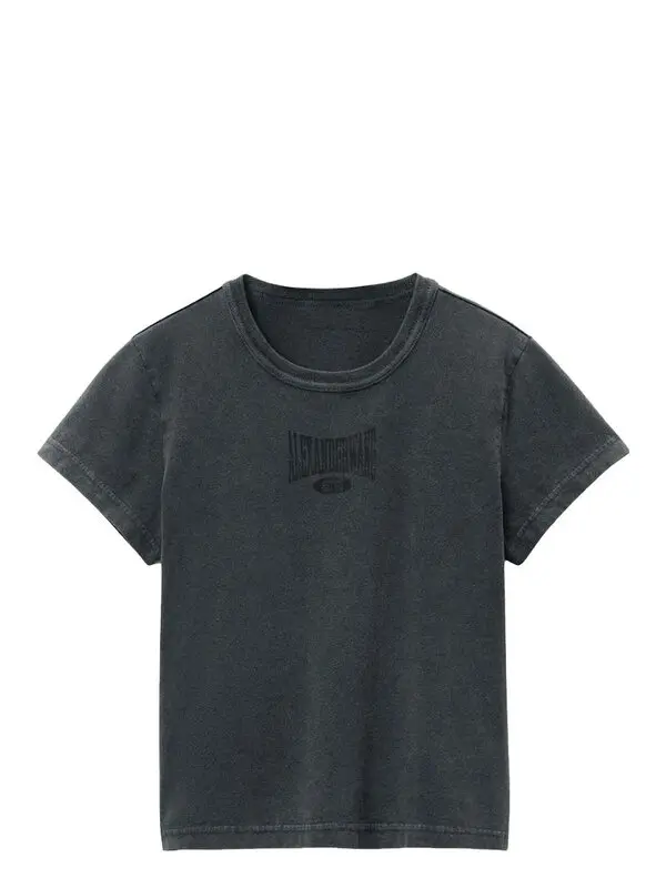 Alexander Wang Graphic Shrunken T-shirt - Faded Black