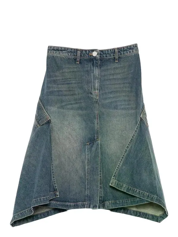 Brandon Maxwell The Frankie Denim Skirt - Blue