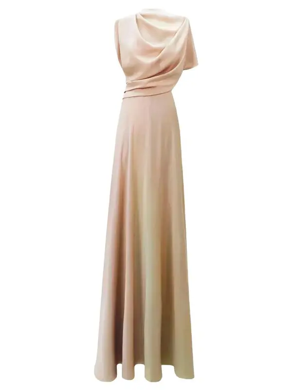 GEMY MAALOUF Draped Cut-out Gown - Neutrals