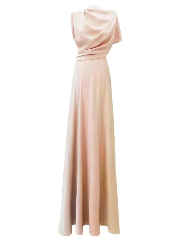 GEMY MAALOUF Draped Cut-out Gown - Neutrals