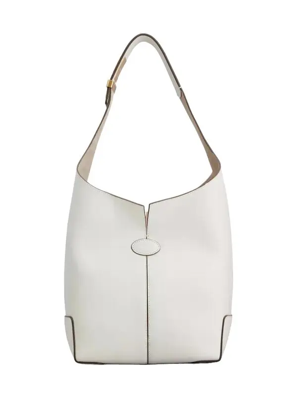 TOD'S Flap Detail Shoulder Bag - White