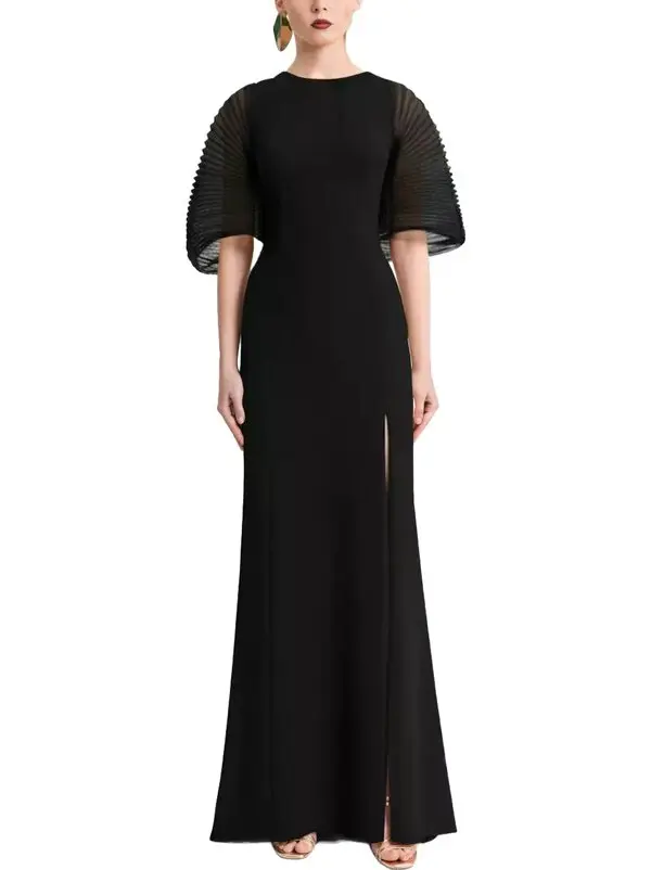 GEMY MAALOUF Back Bow-detail Maxi Dress - Black