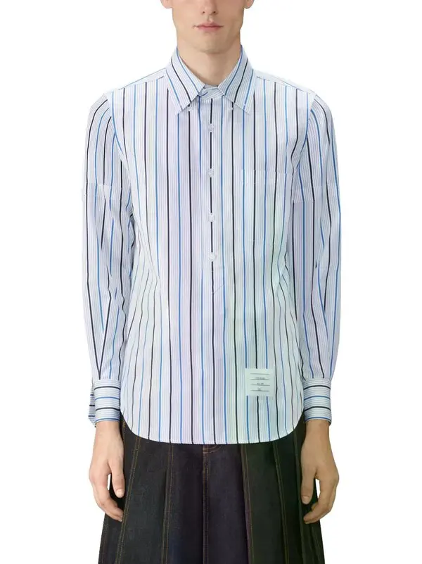Thom Browne Striped Poplin Shirt - White