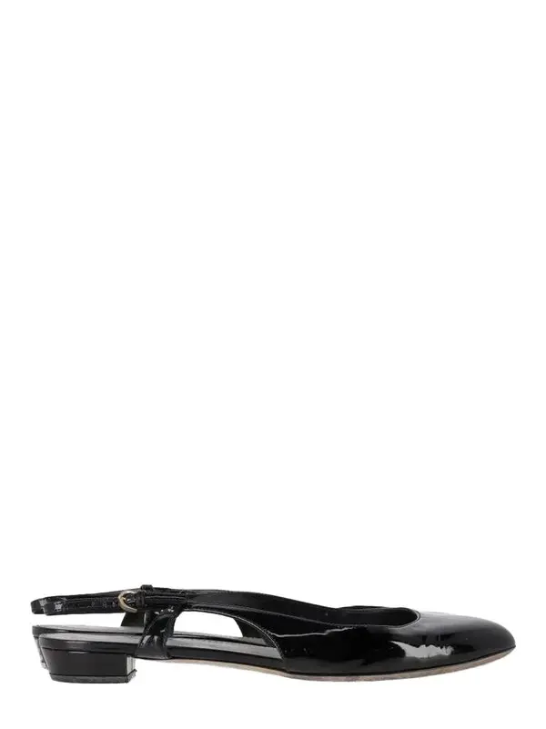 SERGIO ROSSI Patent-leather Slingback Pumps - Black