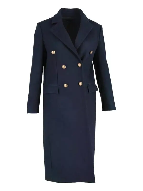 JOSEPH Double-breasted Wool Coat - Blue