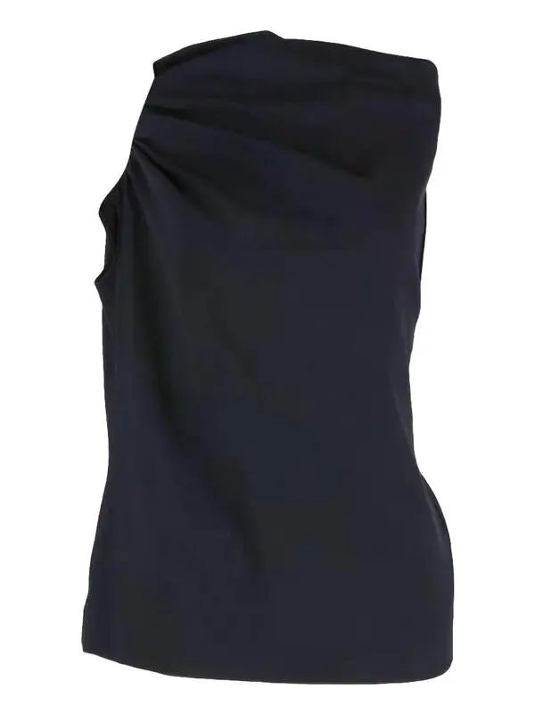 Escada Draped Sleeveless Top - Blue
