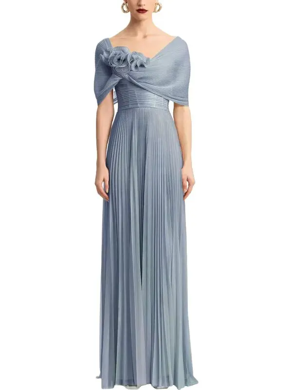 GEMY MAALOUF Draped-panel Gown - Blue