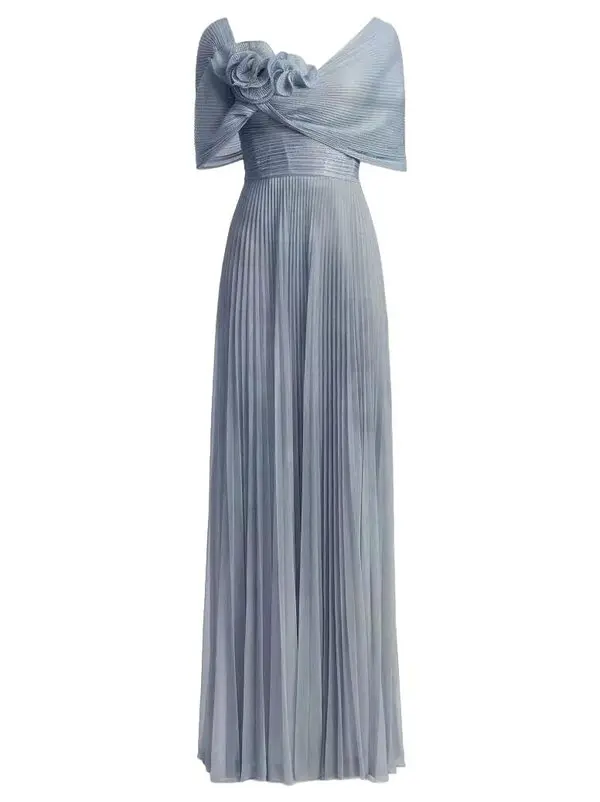 GEMY MAALOUF Draped-panel Gown - Blue
