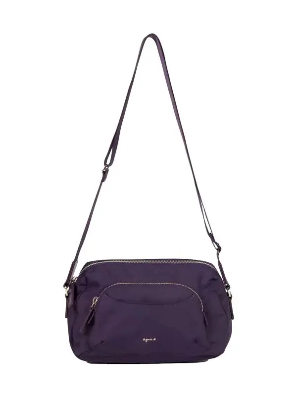 AGNÈS B. Zip Pocket Shoulder Bag - Purple