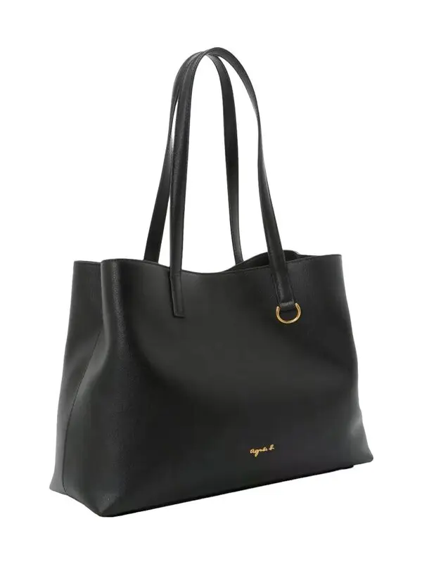 AGNES B. Tote Bag With Ring Detail - Black