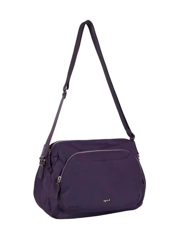 AGNES B. Zip Cross Body Bag - Purple