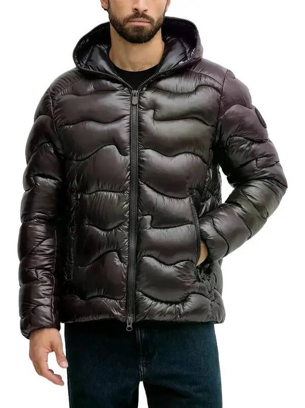 SAVE THE DUCK Hooded Padded Jacket - Brown