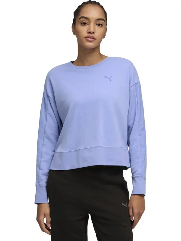 PUMA Relaxed Crew Neck Sweatshirt - Purple
