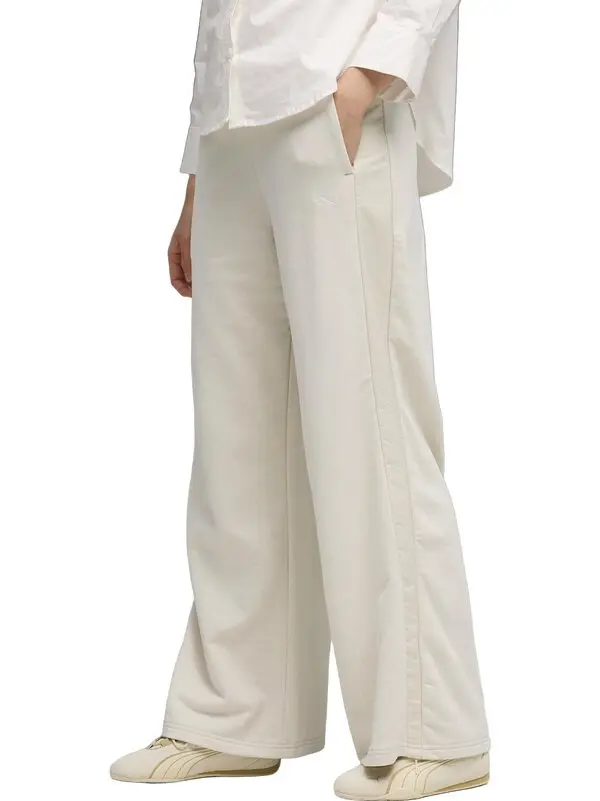 PUMA High Waisted Wide Leg Pants - White