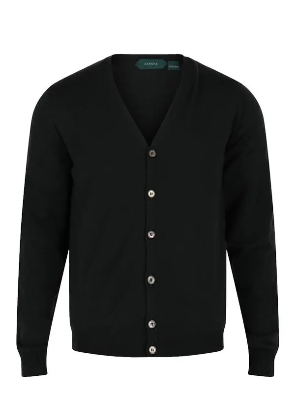 SLOWEAR Zanone Slim Fit Cardigan - Dark Green