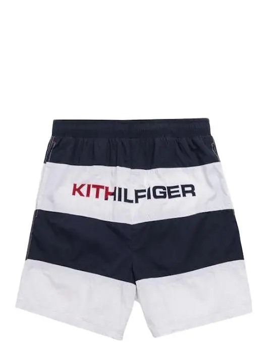 Kith X Tommy Hilfiger Woven Stripe Short - Navy Blue/white