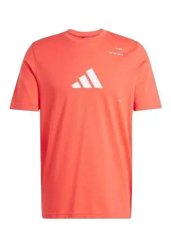 Adidas Padel Category Graphic Tee Shirt - Semi Lucid Red