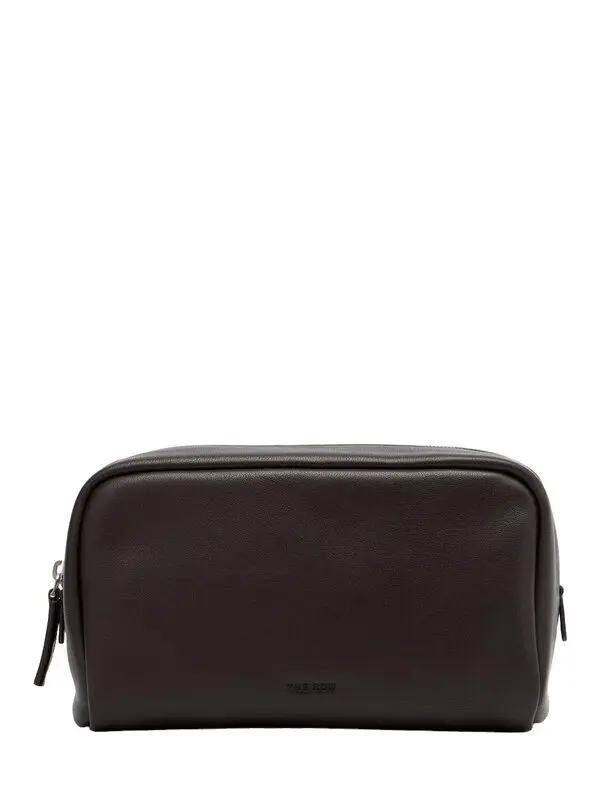 THE ROW Astra Small Leather Pouch - Brown