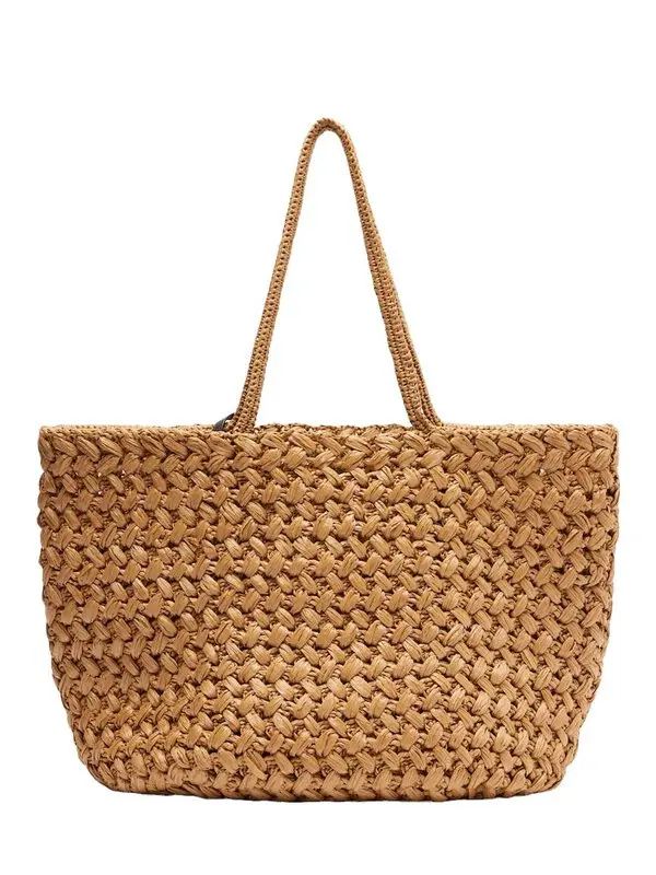 THE ROW Estelle Two Large Raffia-effect Tote Bag - Beige