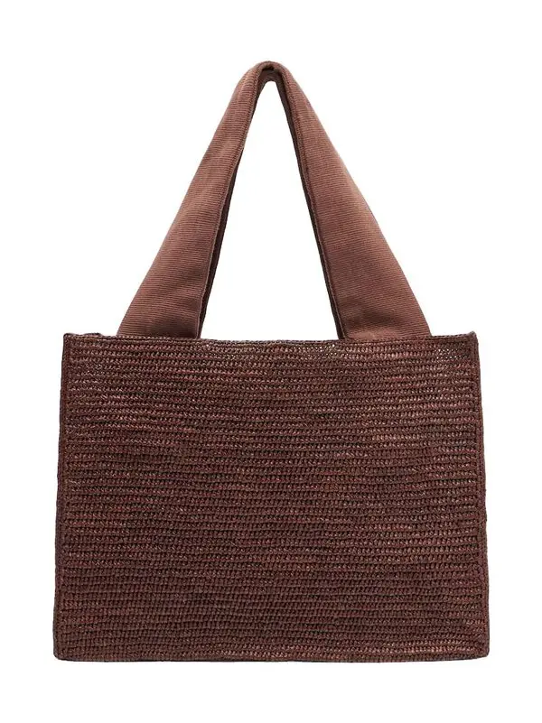 THE ROW Loretta Raffia Tote Bag - Brown